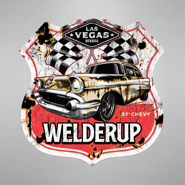 WelderUp 1957 Chevy Route 66 Magnet