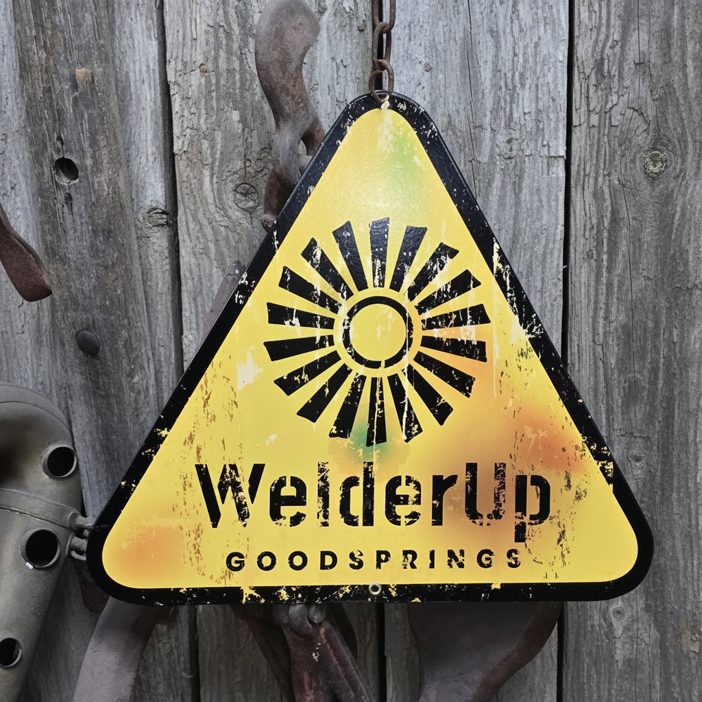 Welder Up Yellow Windmill Metal Sign – WelderUp